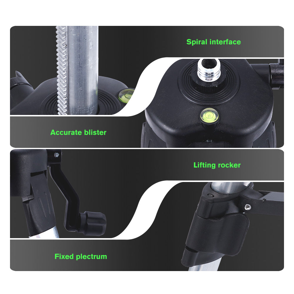 YOFIDRA 1.2M & 1.5M Aluminum Laser Level Tripods with Lifting Rocker