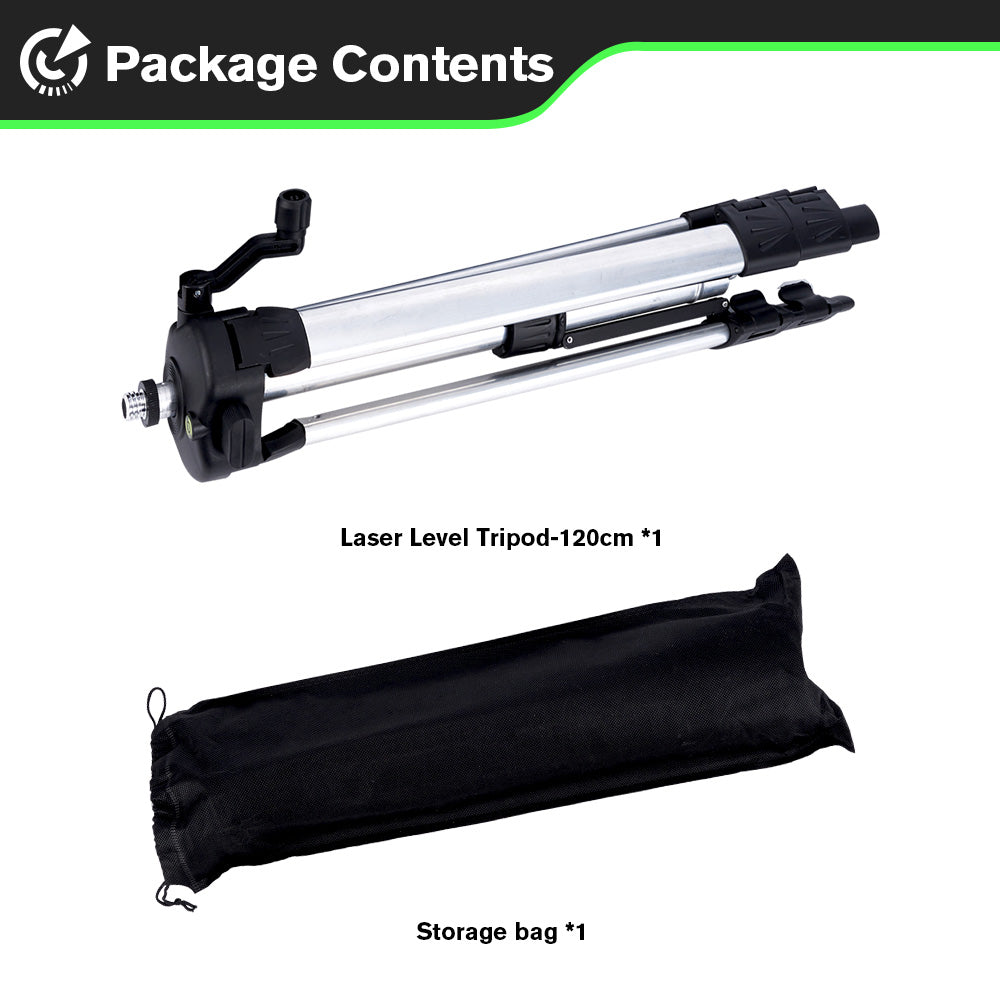 YOFIDRA 1.2M & 1.5M Aluminum Laser Level Tripods with Lifting Rocker