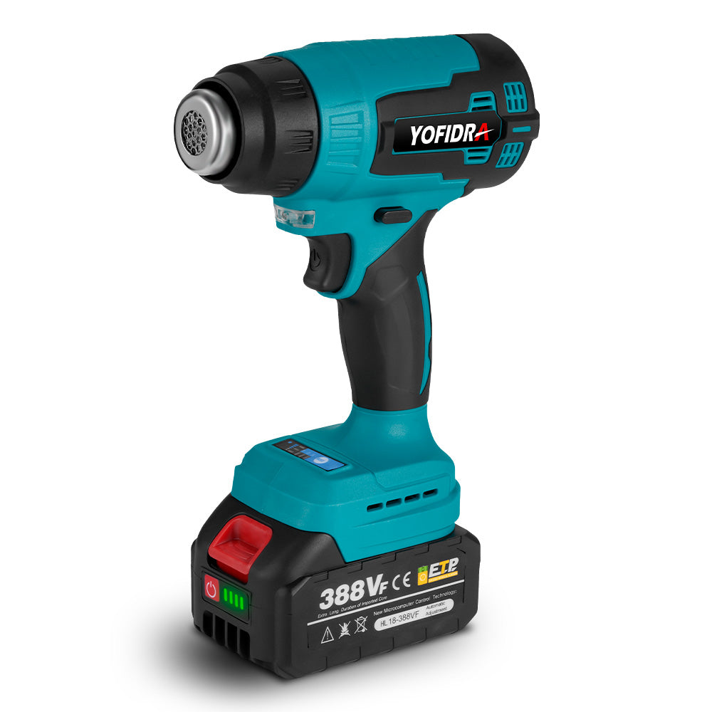 YOFIDRA ProHeat 600℃ Cordless High-Temperature Heat Gun with LED Light